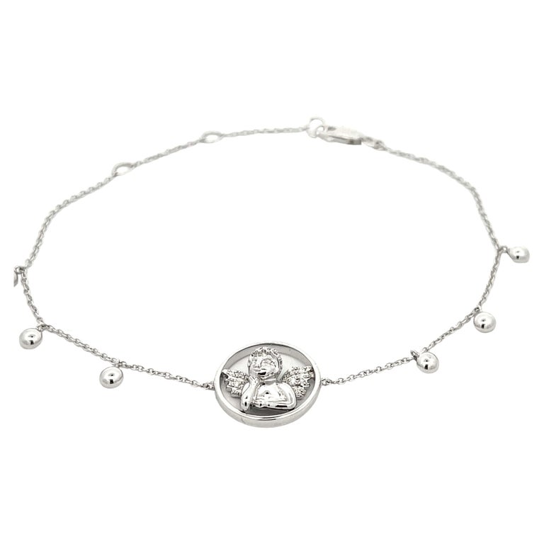 Pippo Perez Diamond Cupid Bracelet in 18k White Gold For Sale at 1stDibs