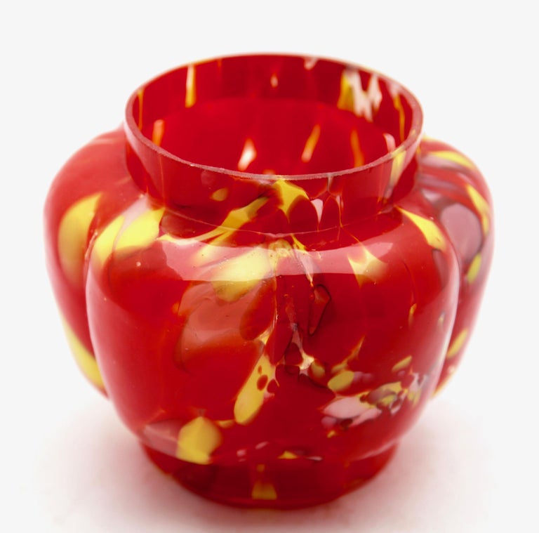 'Pique Fleurs' Vase, in Fire-Storm Decor with Grille, Late 1930s For ...