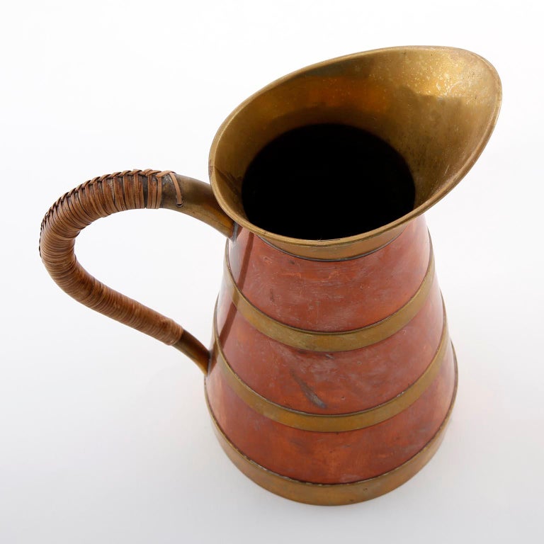 Pitcher Brass Copper Cane, 1960 For Sale at 1stDibs