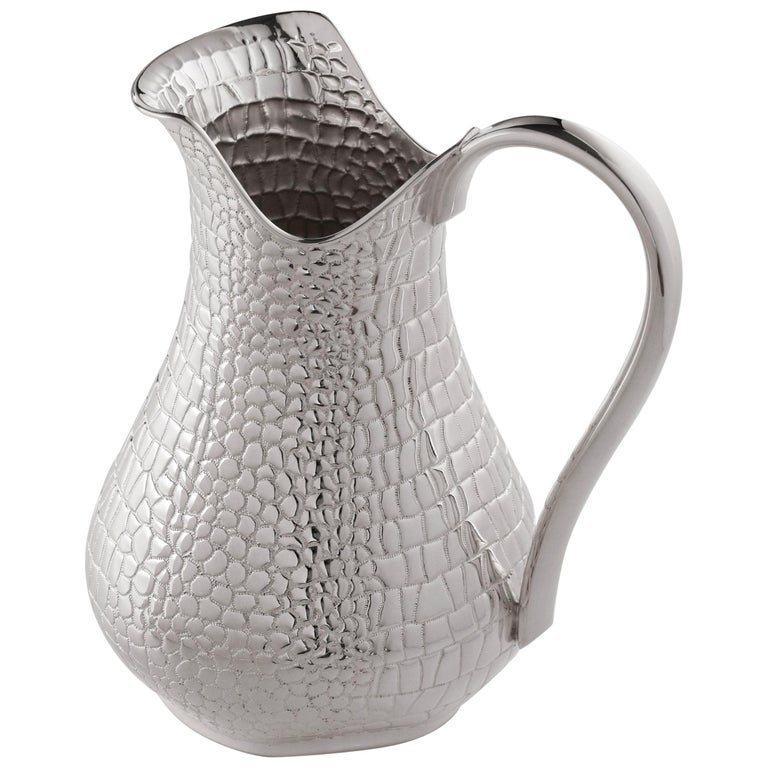 Pitcher, Solid pure silver, Alligator, 2019, Italy For Sale at 1stDibs