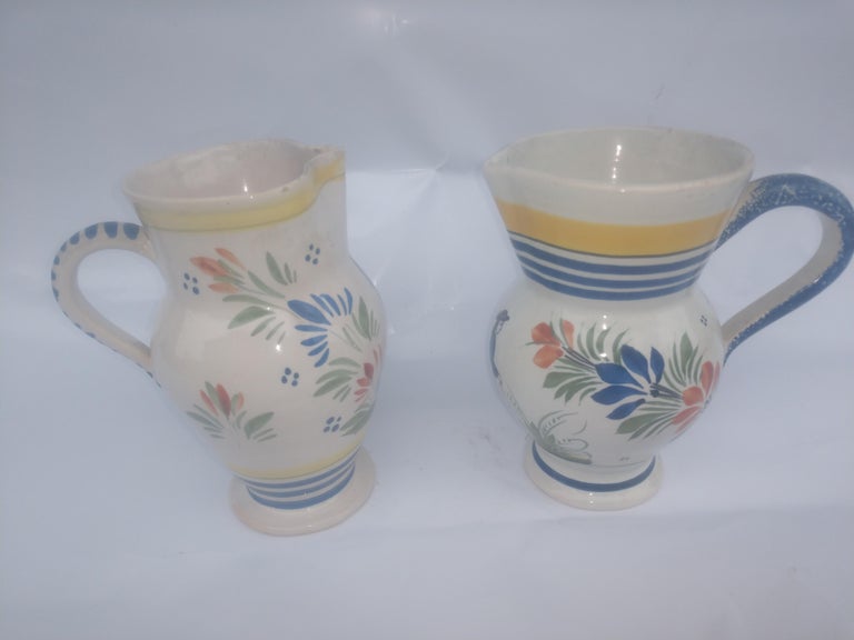 Pitchers by Henriot Quimper Faience, France For Sale at 1stDibs