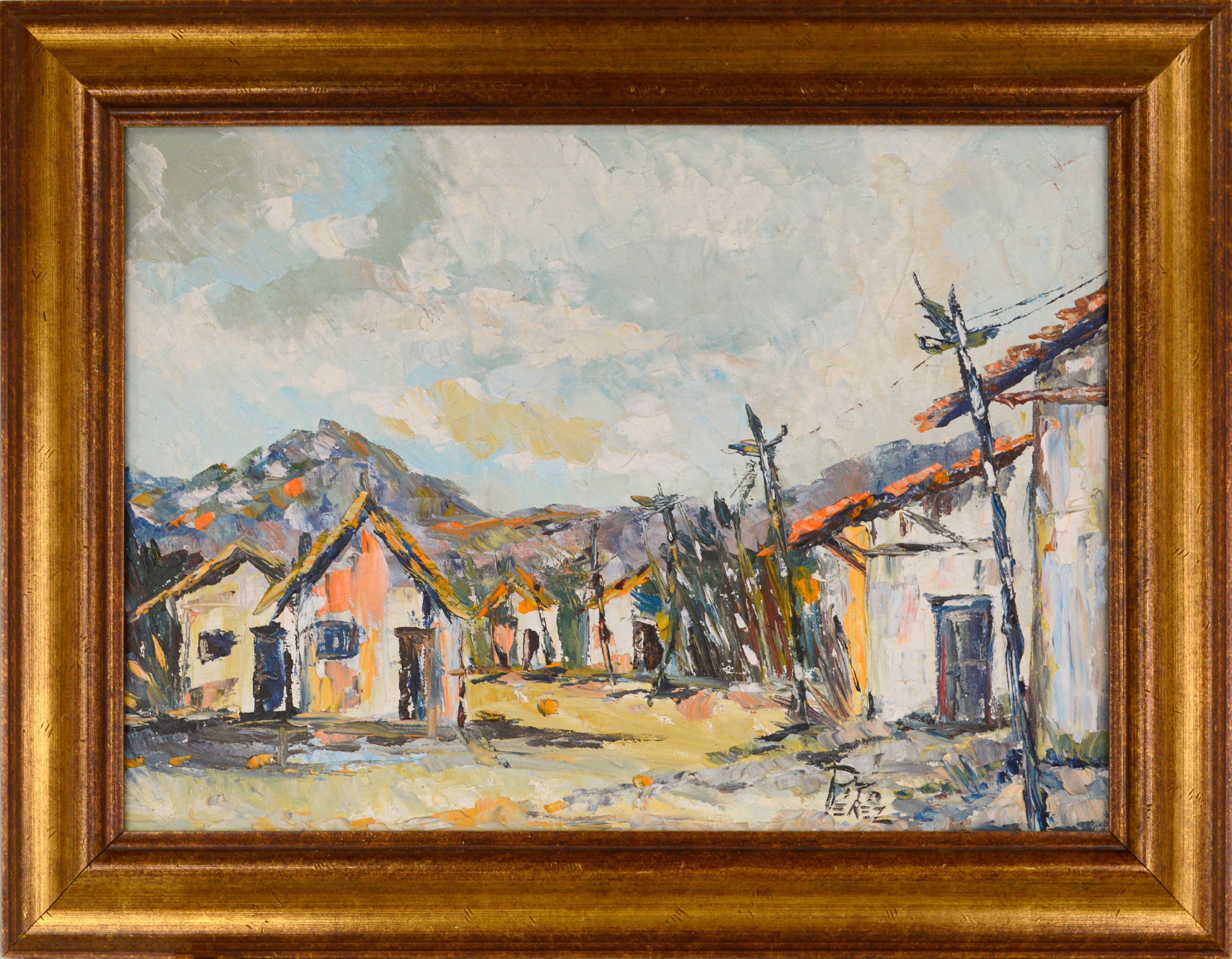 Pito Perez - Central America Village Landscape at 1stDibs | pito artist ...