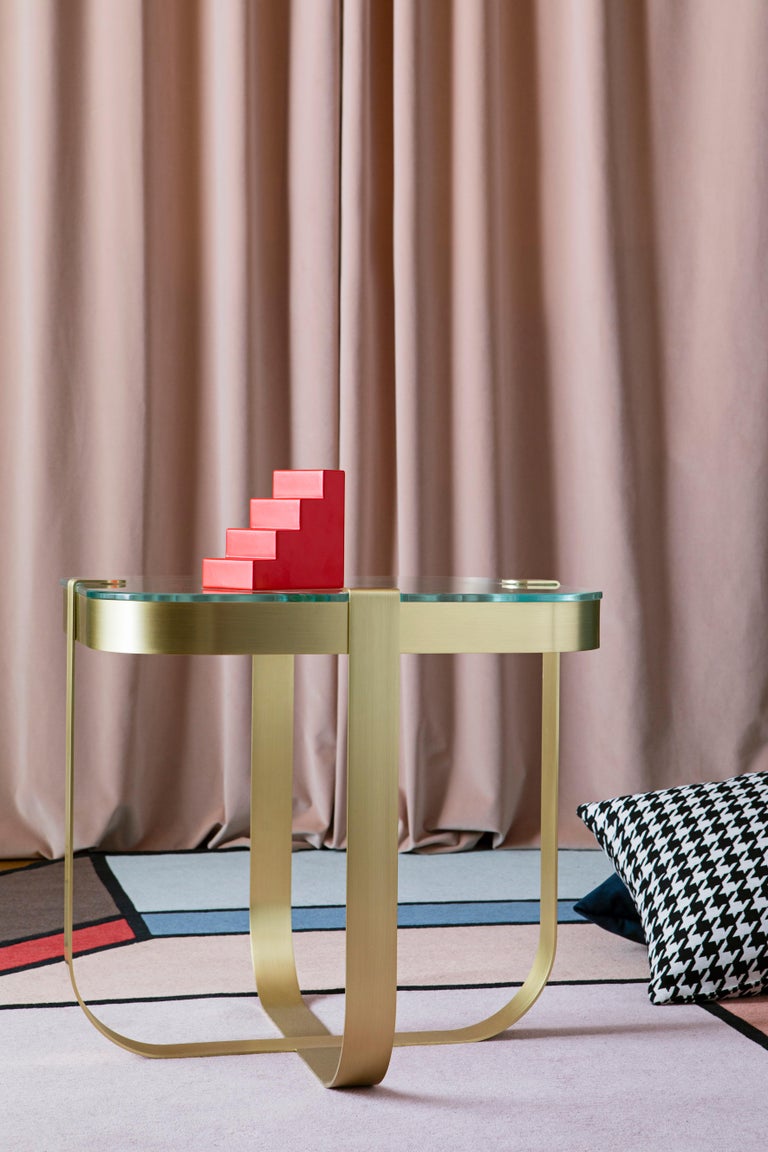 Più Round Coffee Table Large in Matt Lacquered White by Giuseppe Viganò ...