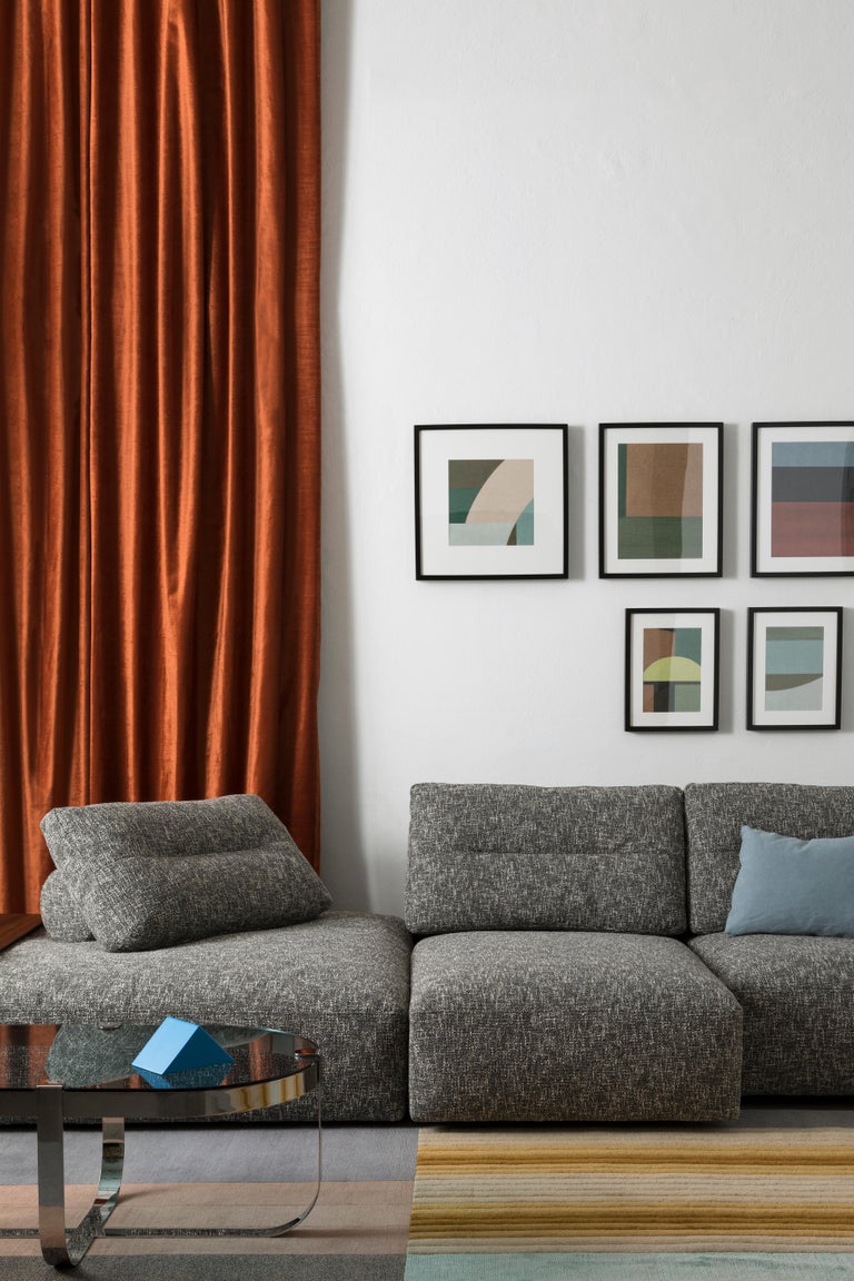 Più Round Coffee Table Large in Matt Lacquered White by Giuseppe Viganò ...