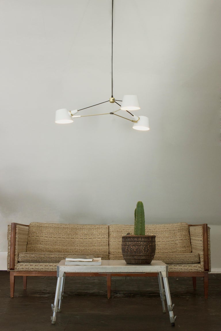 Pivot 3 Arm Pendant Black by Ravenhill Studio For Sale at 1stDibs