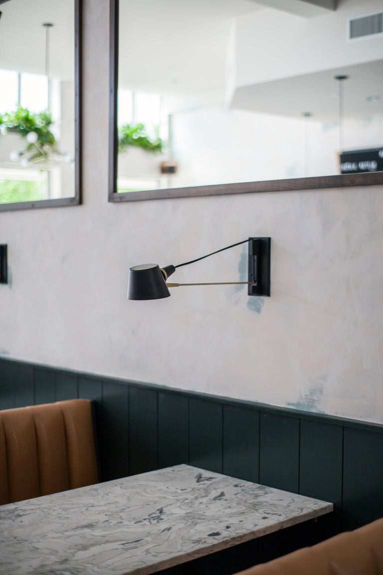 Pivot Sconce 24" Black by Ravenhill Studio For Sale at 1stDibs