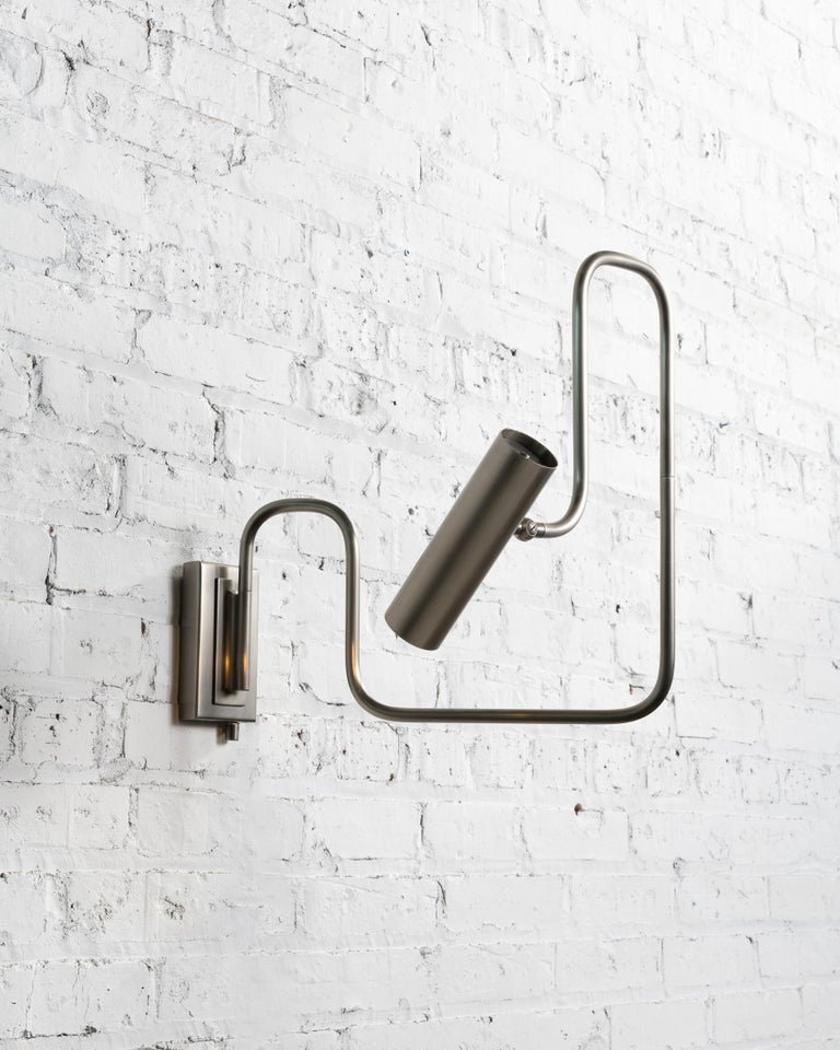 Pivot Single Wall Sconce with Articulating Arms in Brass For Sale at ...
