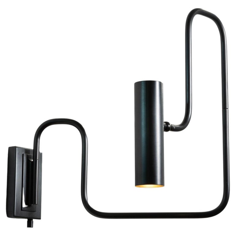 Pivot Single Wall Sconce with Articulating Arms in Darkened Brass For ...