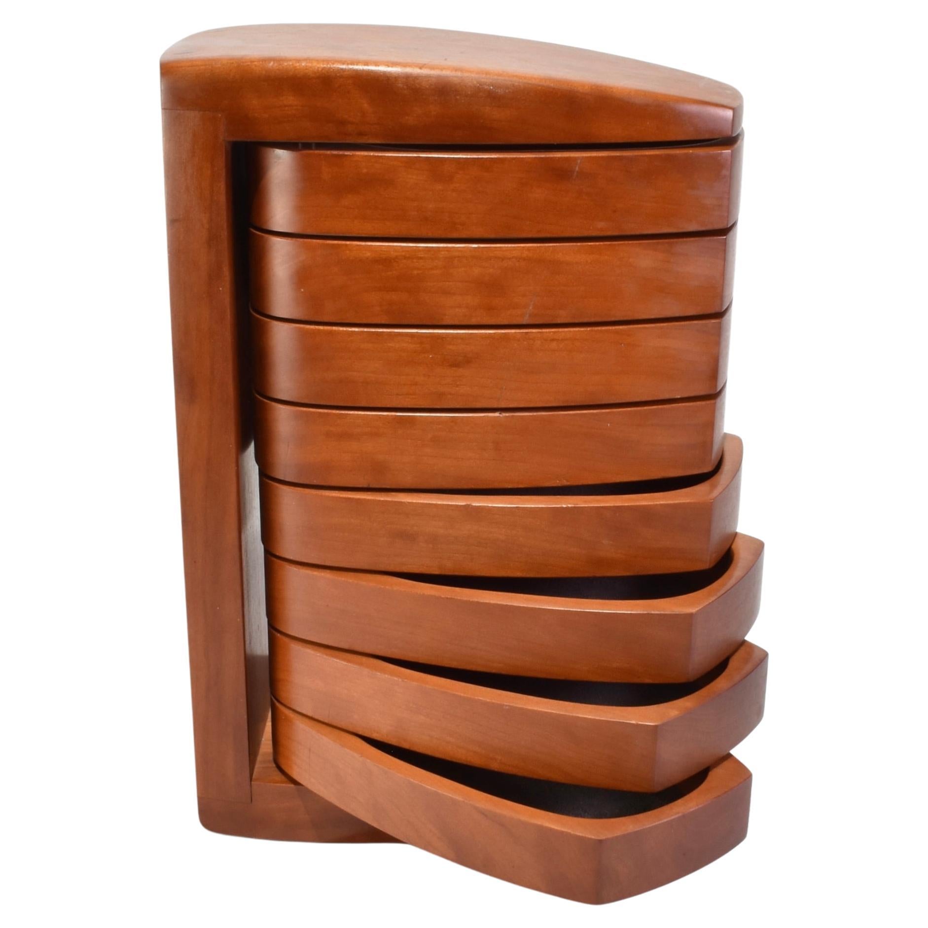 Handmade Sculptural Pivoting Wooden Jewelry Box by Kellams Studio at ...