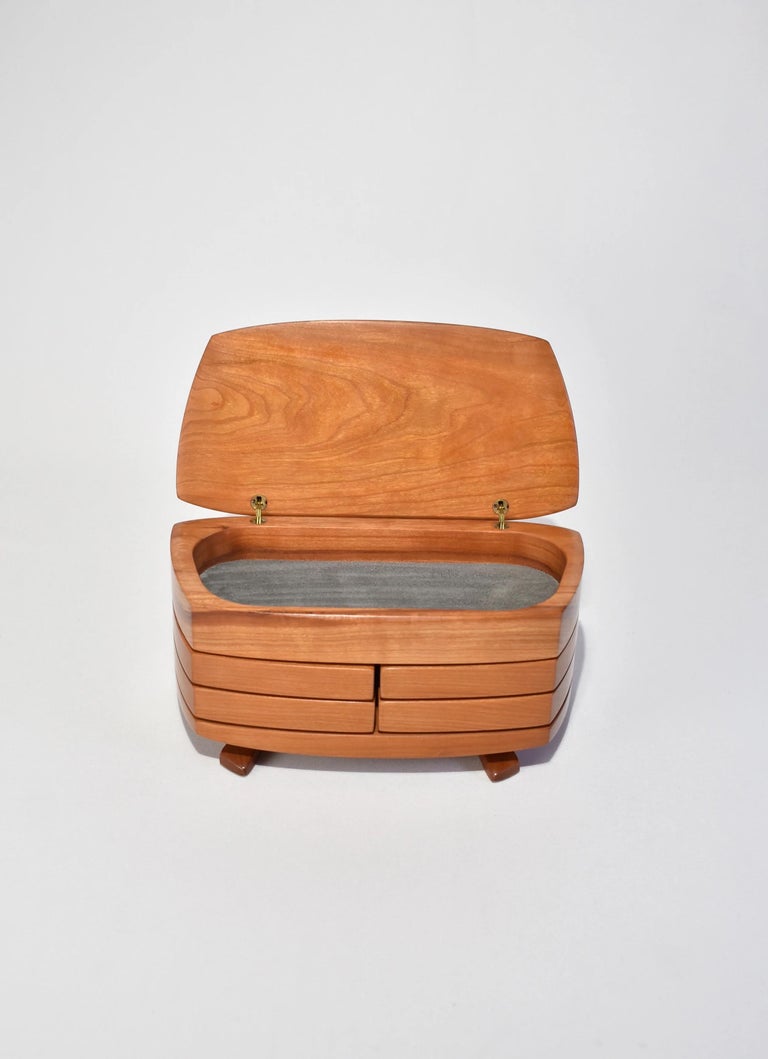 Pivoting Wooden Jewelry Box at 1stDibs