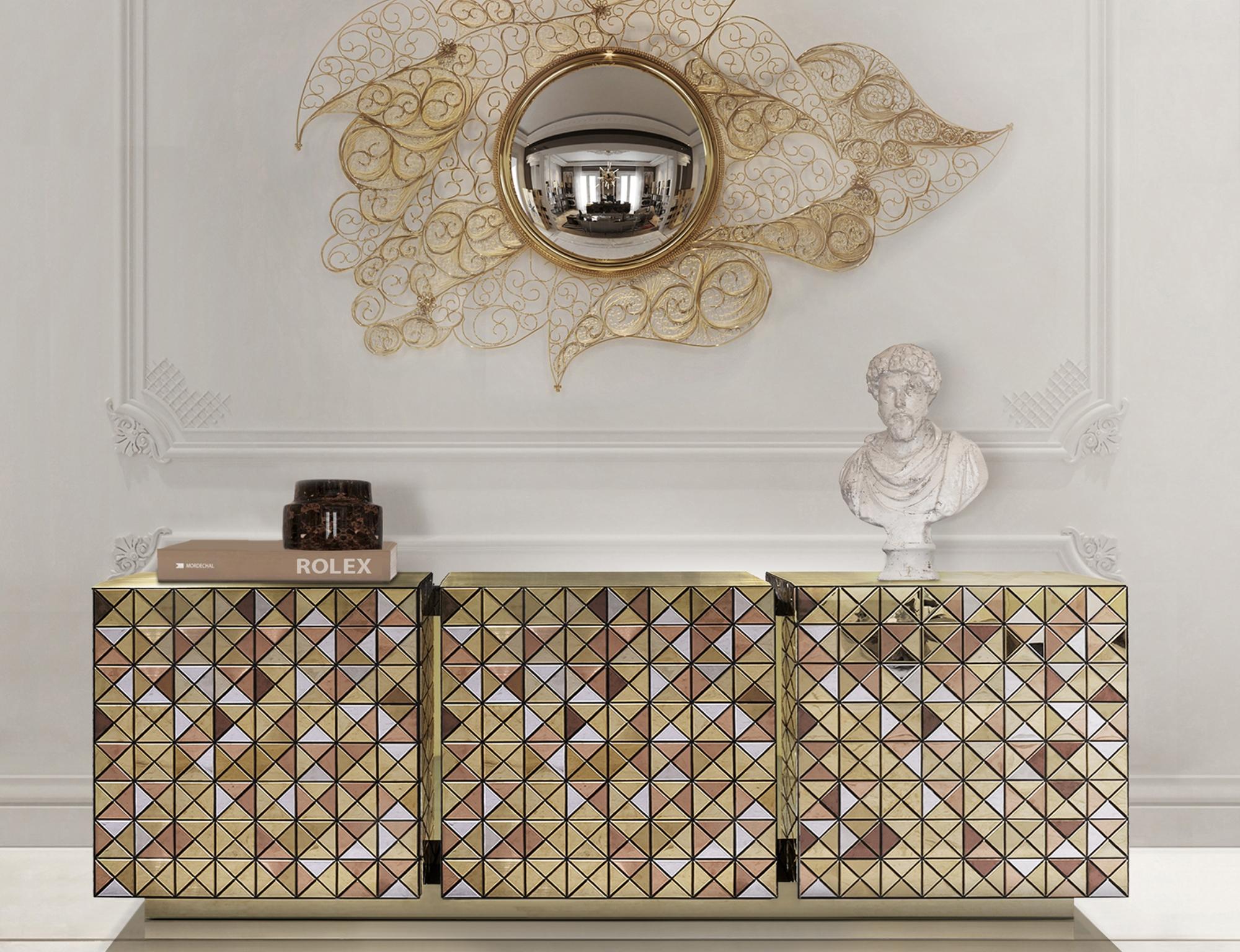 Pixel Anodized Sideboard - Hand-Crafted Joinery and Polish Brass - Boca do Lobo For Sale at 1stDibs