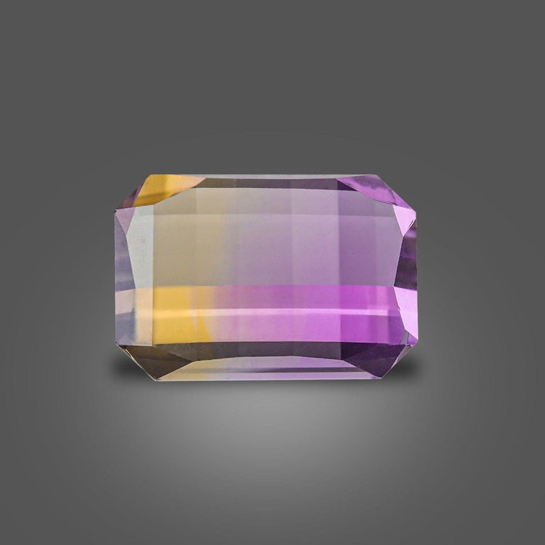 Pixel Cut Ametrine Gemstone 10.05 Carats Ametrine Ring Natural Ametrine ...