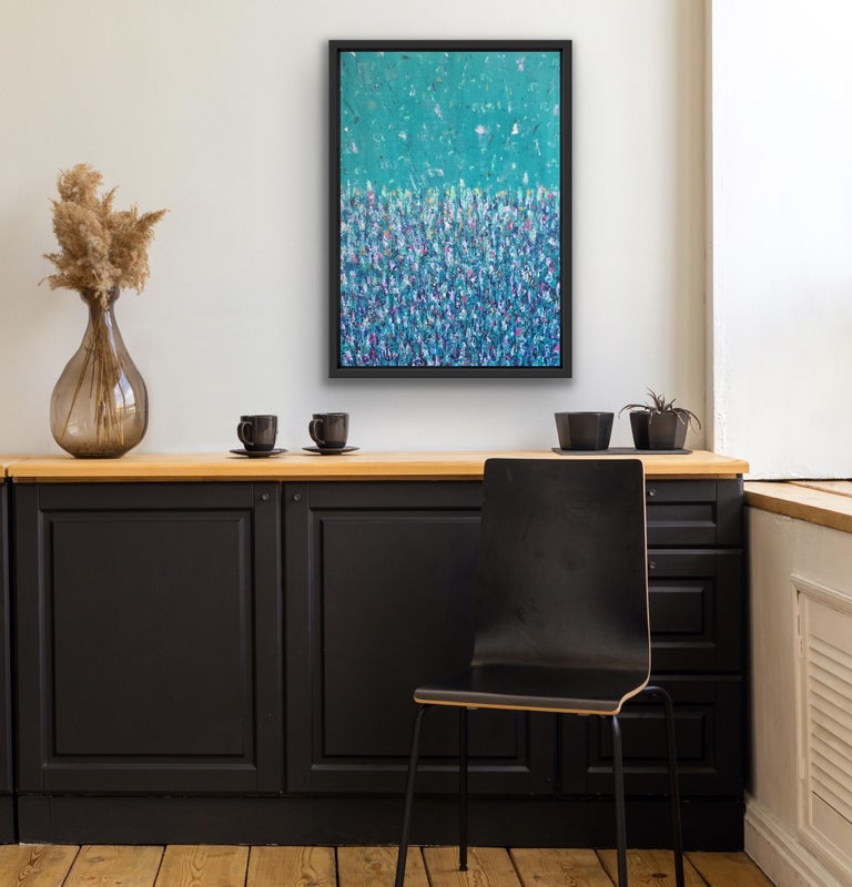 Pixie Willoughby - Electric Dreams, Abstract Painting, Blue and Purple ...