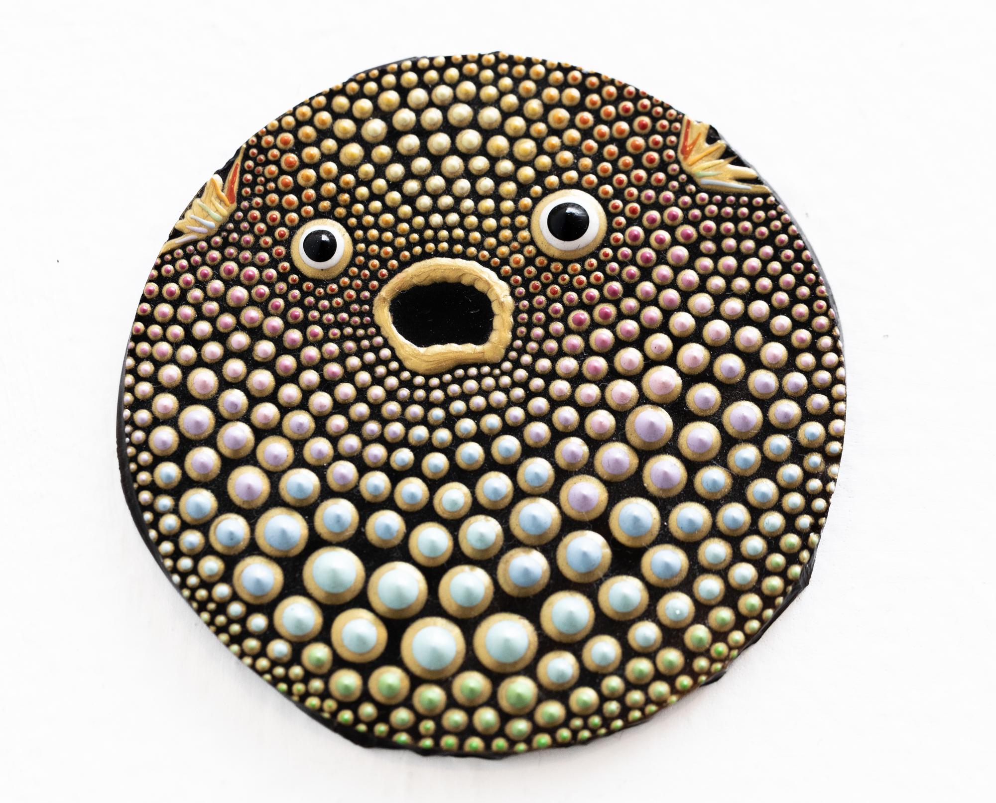 PJ Linden - "Fugu Surprise" Fish-inspired miniature, dimensional paint ...
