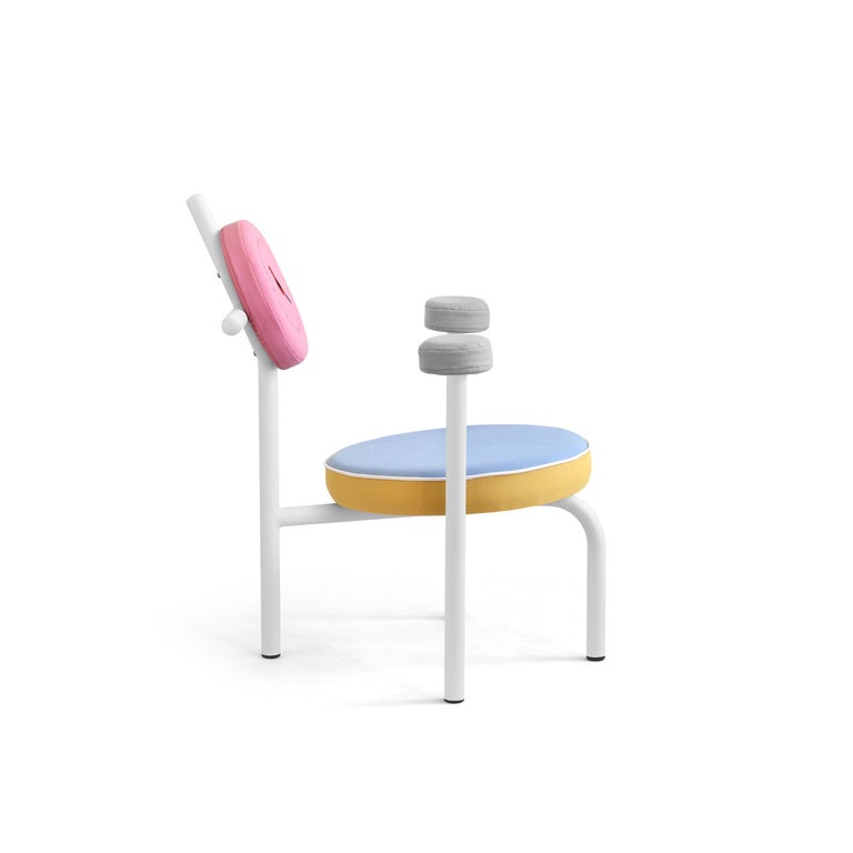 PK18 Armchair, Embroidered Upholstery and Carbon Steel Structure by ...