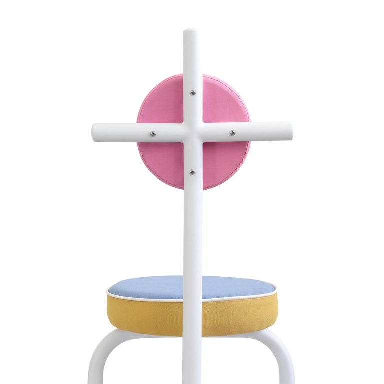 PK19 Bar Stool, Embroidered Upholstery and Carbon Steel Structure by ...