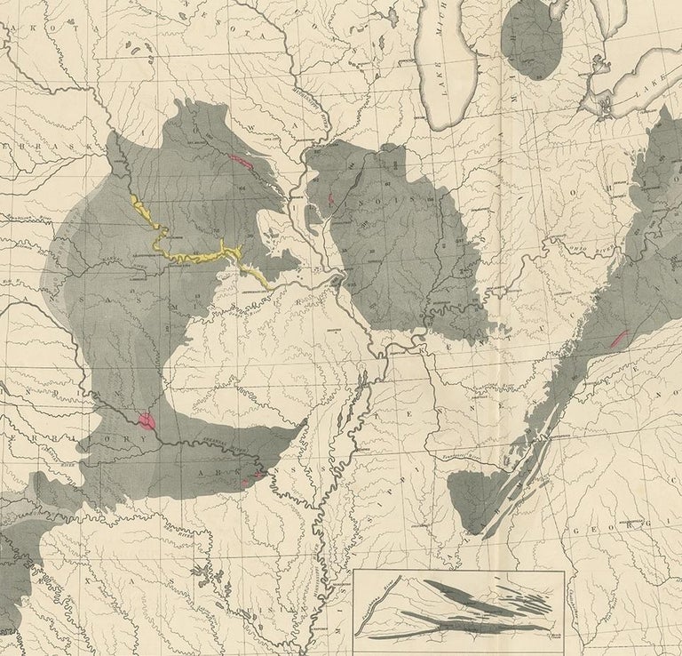 Antique Map of the Coal Fields of the United States by Walker '1874 ...