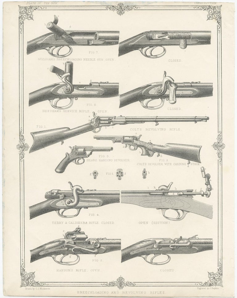 Pl. IV Breechloading and Revolving Rifles by Rapkin, circa 1855 at ...