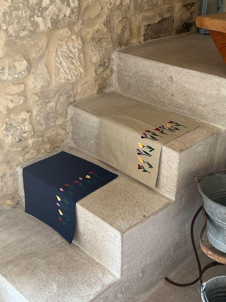 PLACEMAT - NAVY TULIP Jore Copenhagen For Sale at 1stDibs