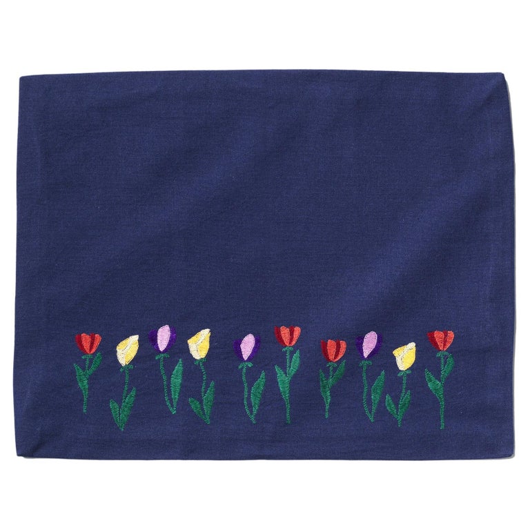 PLACEMAT - NAVY TULIP Jore Copenhagen For Sale at 1stDibs