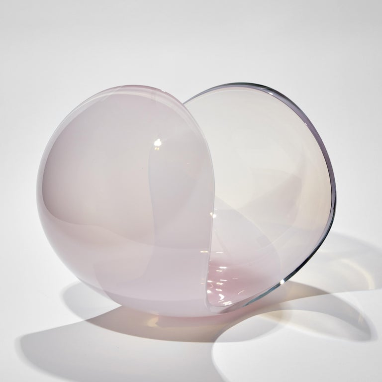 Planet in Soft Pink, a unique Glass Sculpture and Centrepiece by Lena ...