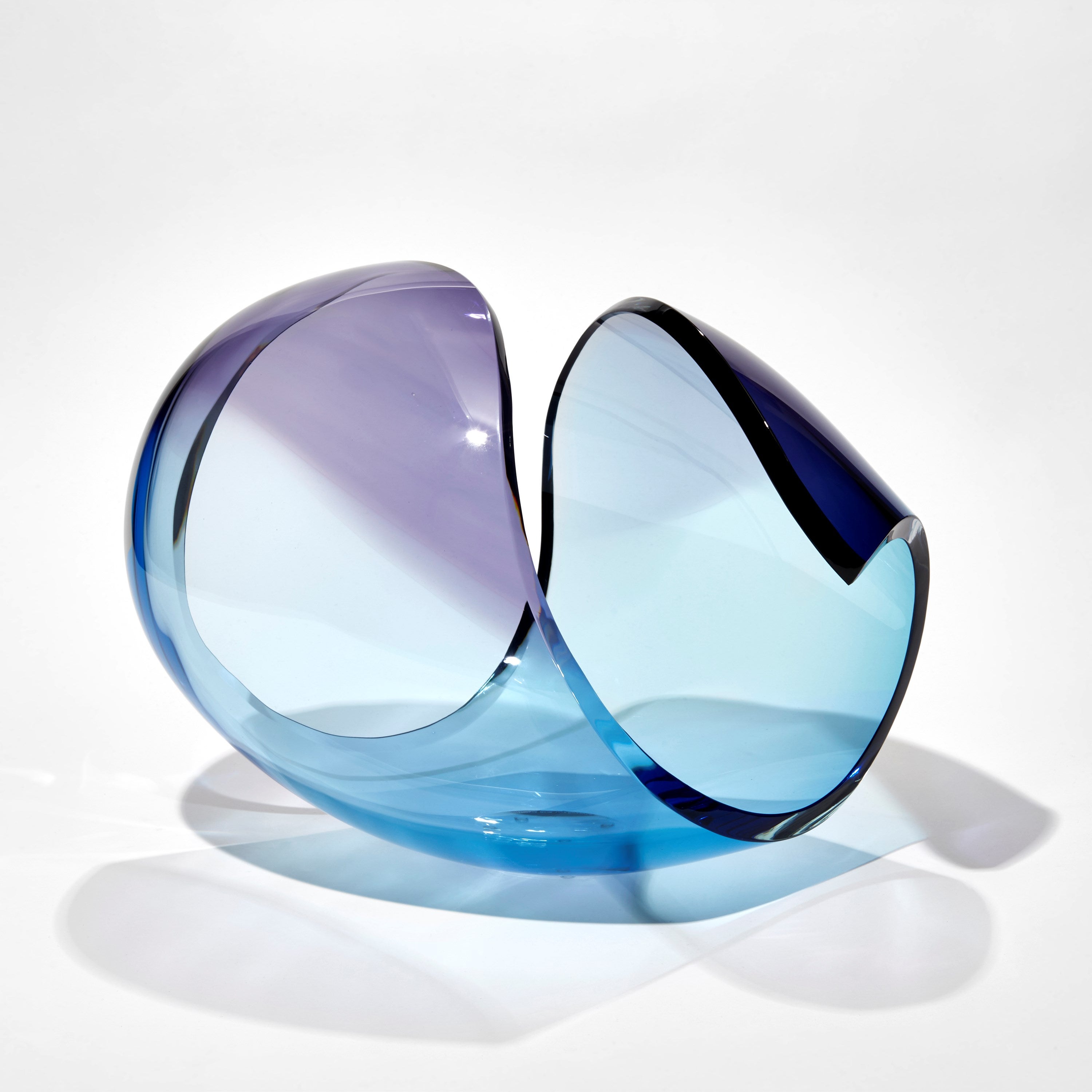 Planet in Turquoise and Purple, an abstract glass centrepiece by Lena ...