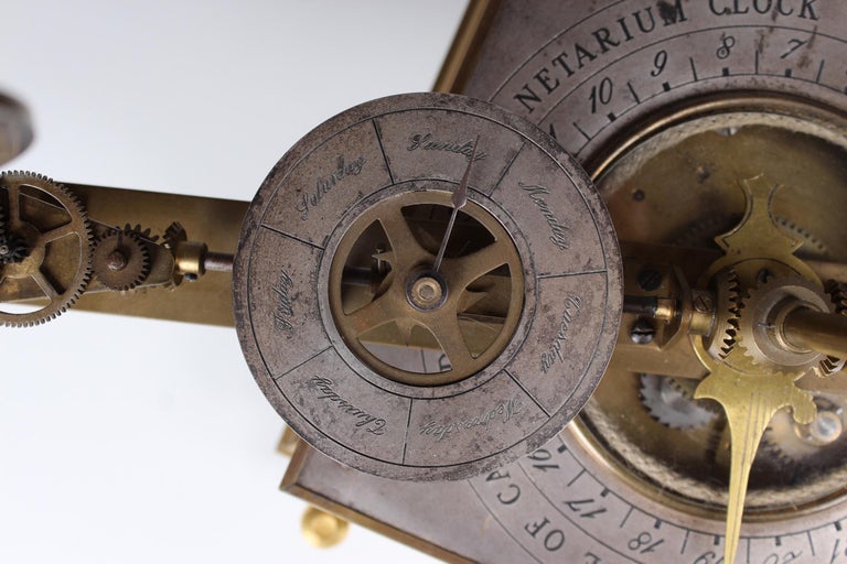 VIDEO* Planetarium, Tellurium Clock with Rotating Globe, London ...