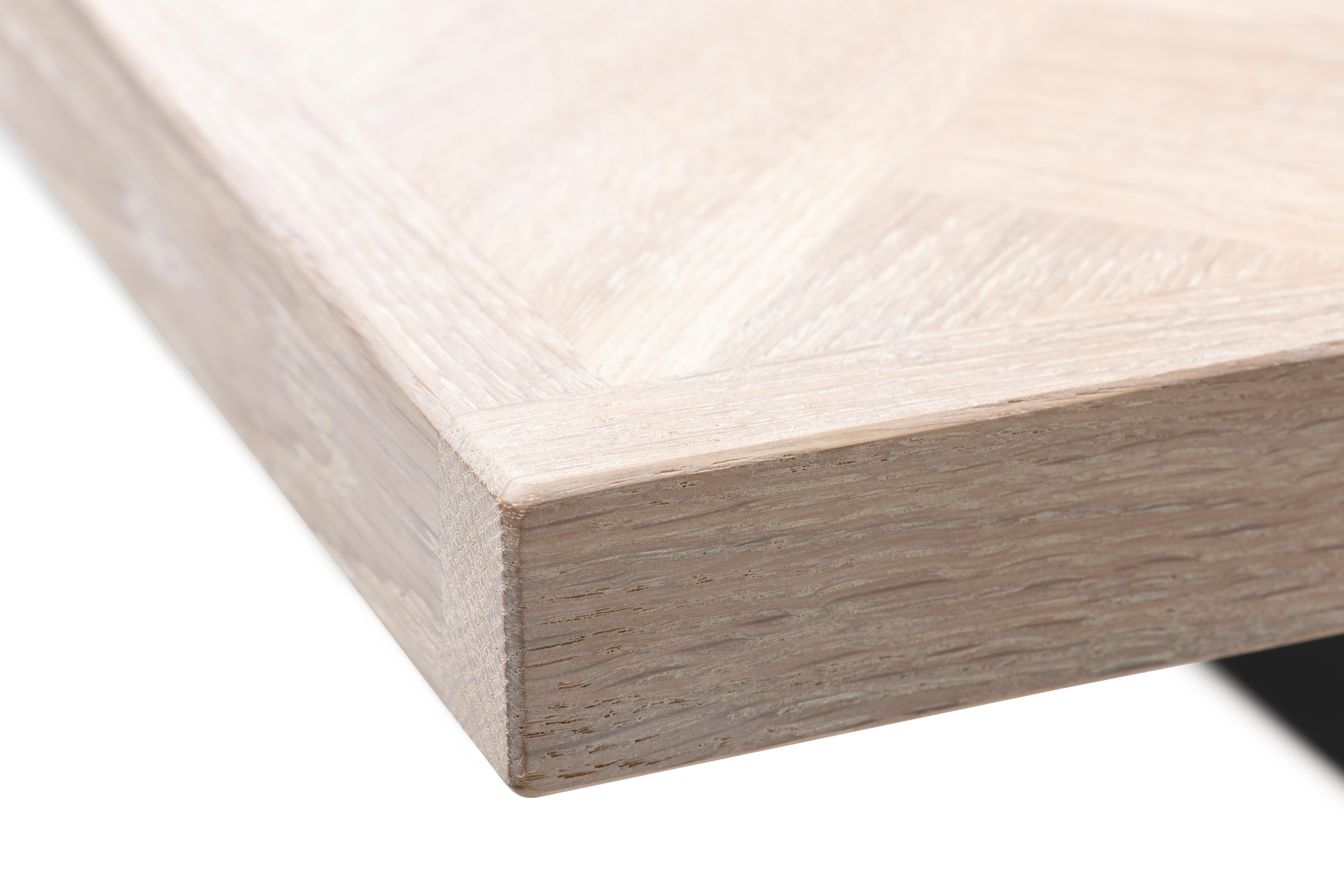 Plank Herringbone Dining Table, Oak, Cotton For Sale at 1stDibs ...