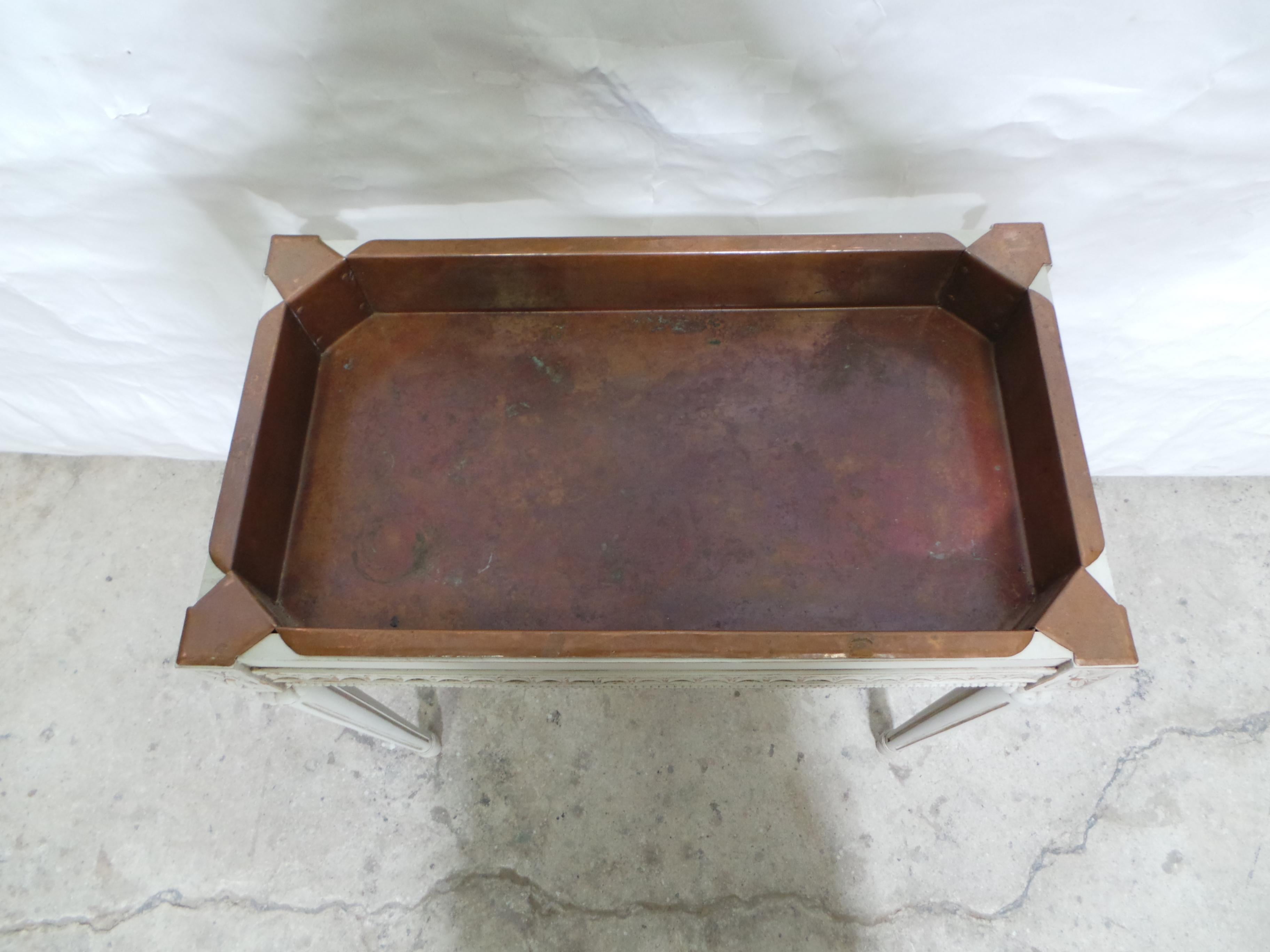 Plant Tray Table Copper RARE For Sale at 1stDibs
