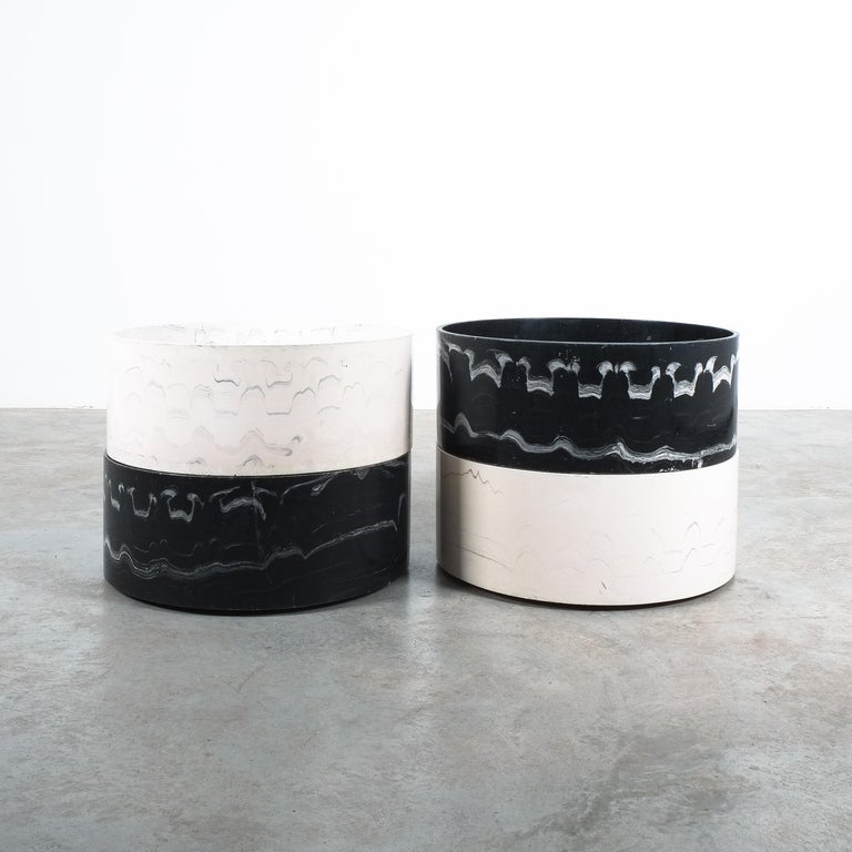 Planter Black White Cast Marble Jardinière Pot, Austria, circa 1960 For ...