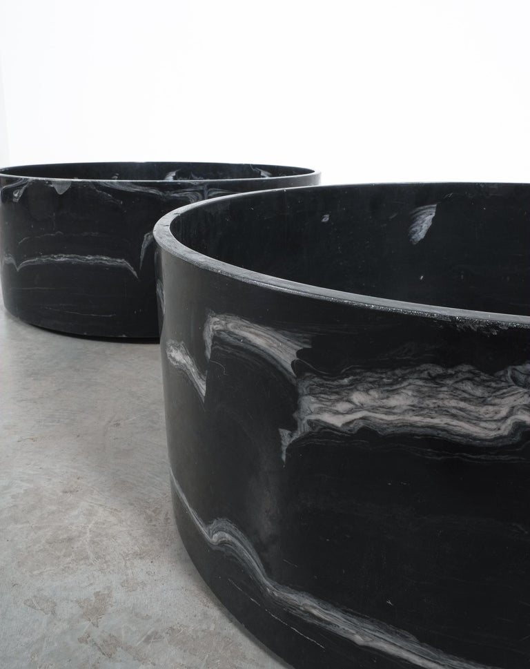 Planter Black White Cast Marble Jardinière Pot, Austria, circa 1960 For ...
