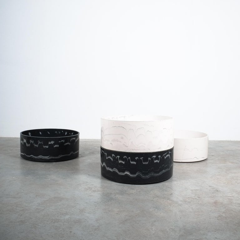 Planter Black White Cast Marble Jardinière Pot, Austria, circa 1960 For ...