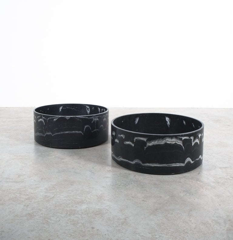 Planter Black White Cast Marble Jardinière Pot, Austria, circa 1960 For ...