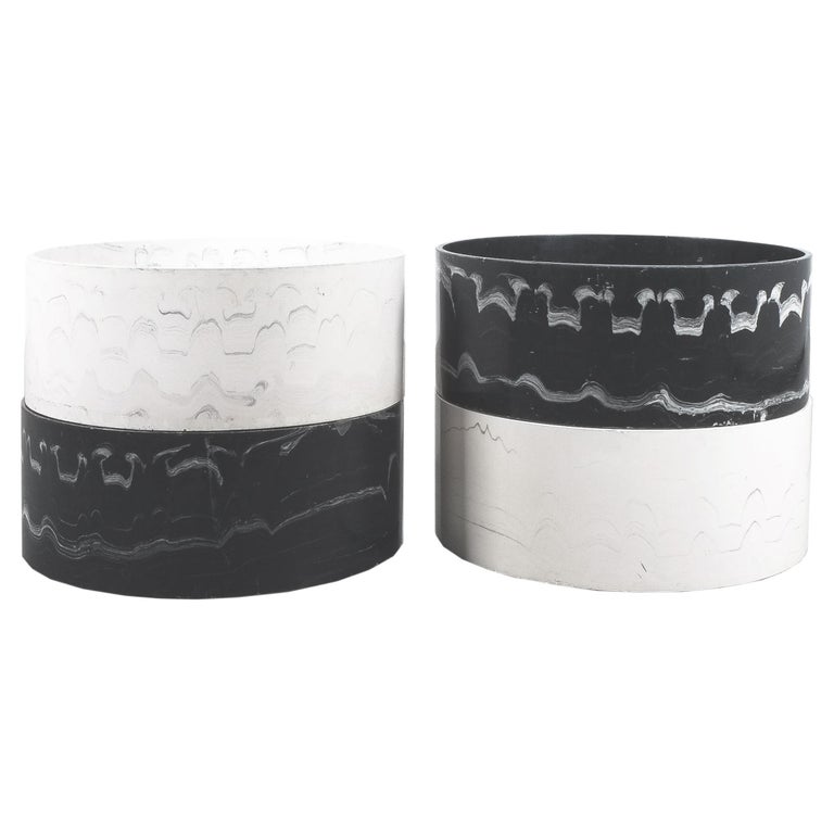 Planter Black White Cast Marble Jardinière Pot, Austria, circa 1960 For ...