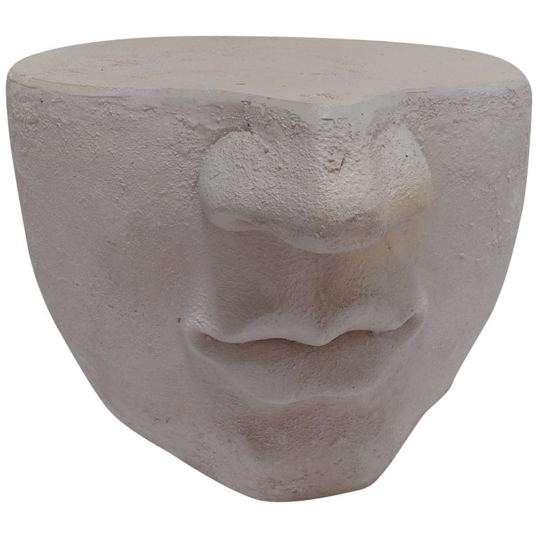 Plaster and Fiberglass Face Table For Sale at 1stDibs