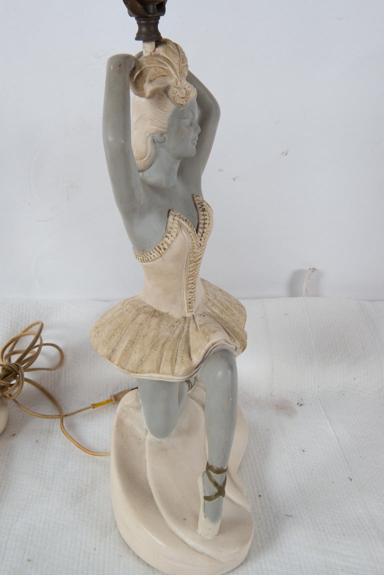 Plaster Ballet Dancer Lamps For Sale at 1stDibs