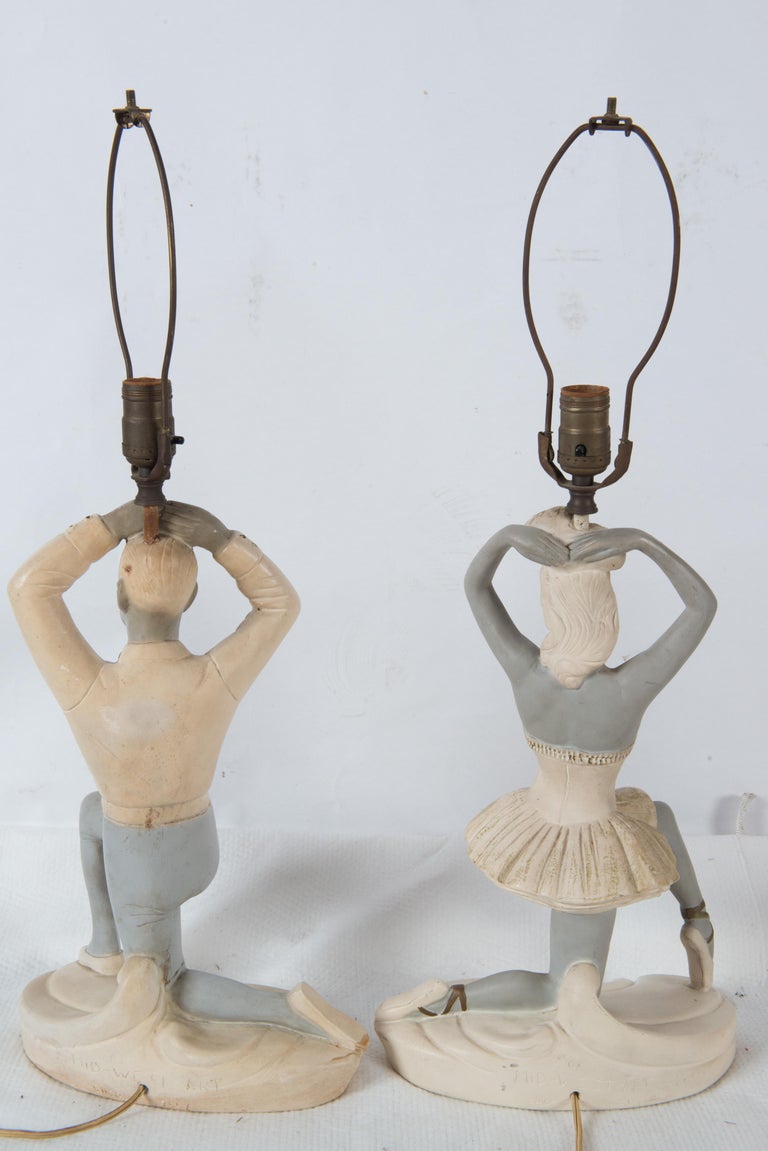 Plaster Ballet Dancer Lamps For Sale at 1stDibs