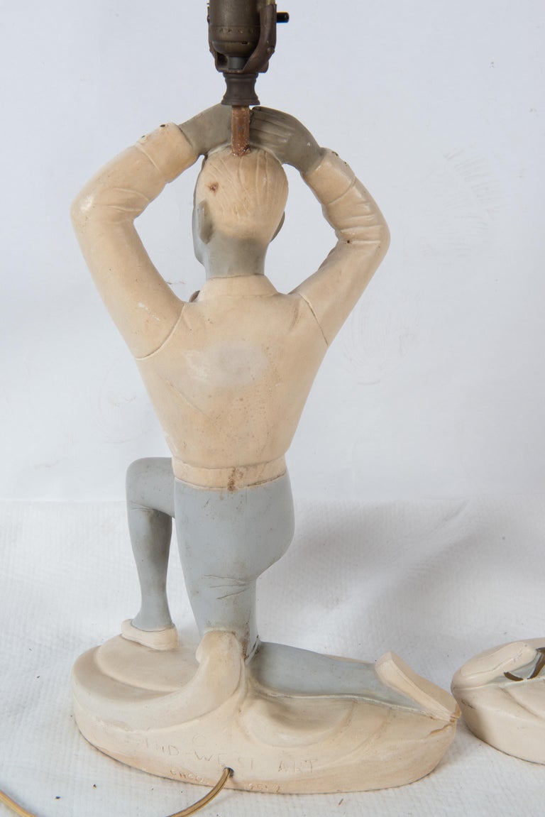 Plaster Ballet Dancer Lamps For Sale at 1stDibs