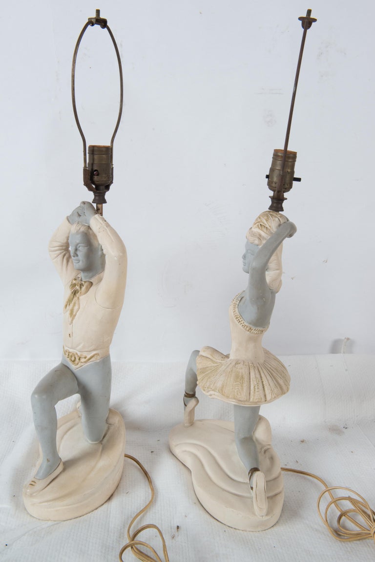 Plaster Ballet Dancer Lamps For Sale at 1stDibs