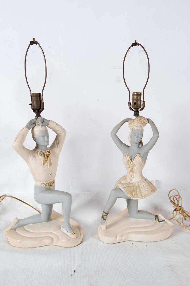 Plaster Ballet Dancer Lamps For Sale at 1stDibs