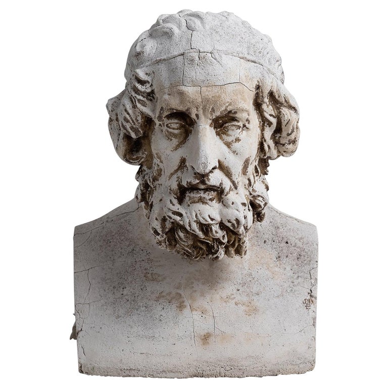 Plaster Bust, circa 1950 at 1stDibs
