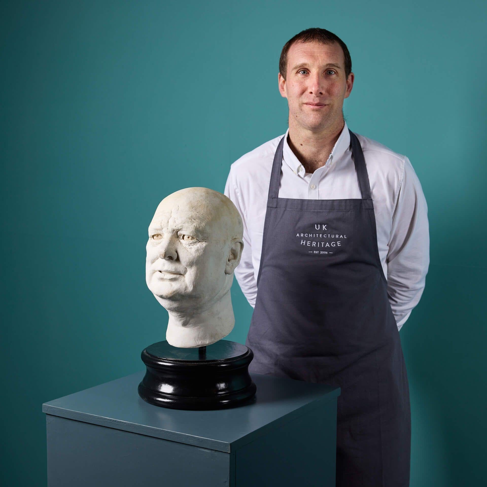 Plaster Bust of Churchill Ex. Tucker Collection For Sale at 1stDibs