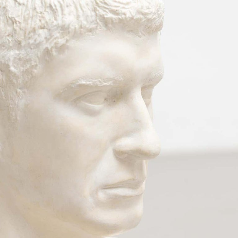 Plaster Bust Sculpture From a Man by Unknown Artist, circa 1960 For ...