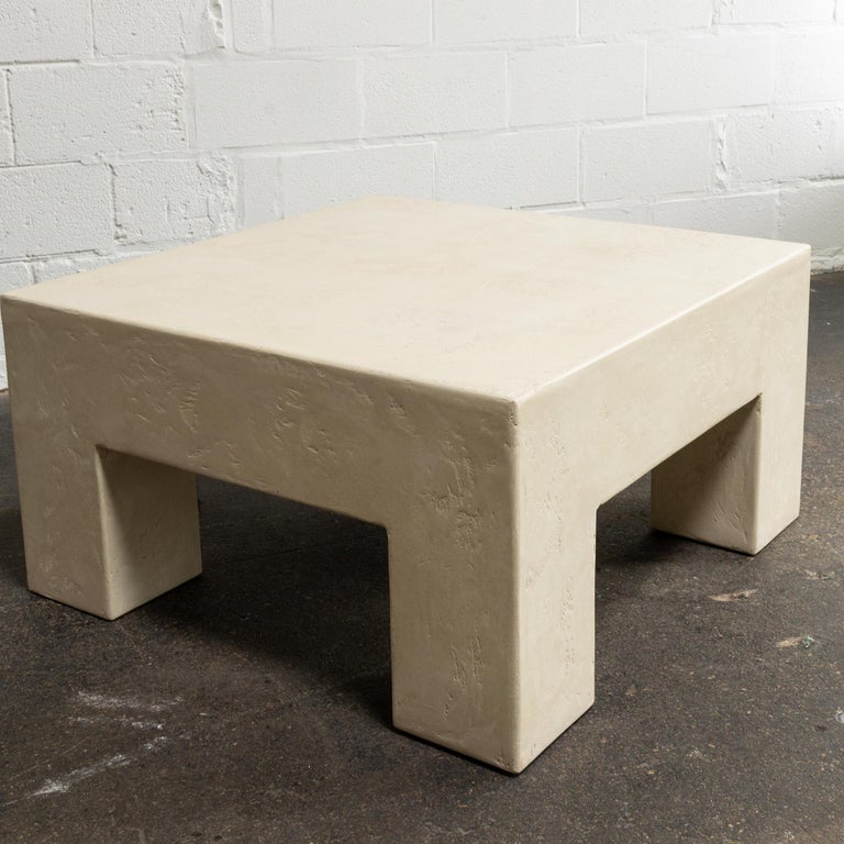 Plaster Coffee Table C. 1980s For Sale at 1stDibs