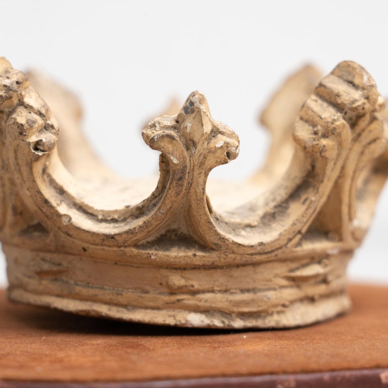 Plaster Crown Sculptural Artwork, circa 1950 For Sale at 1stDibs