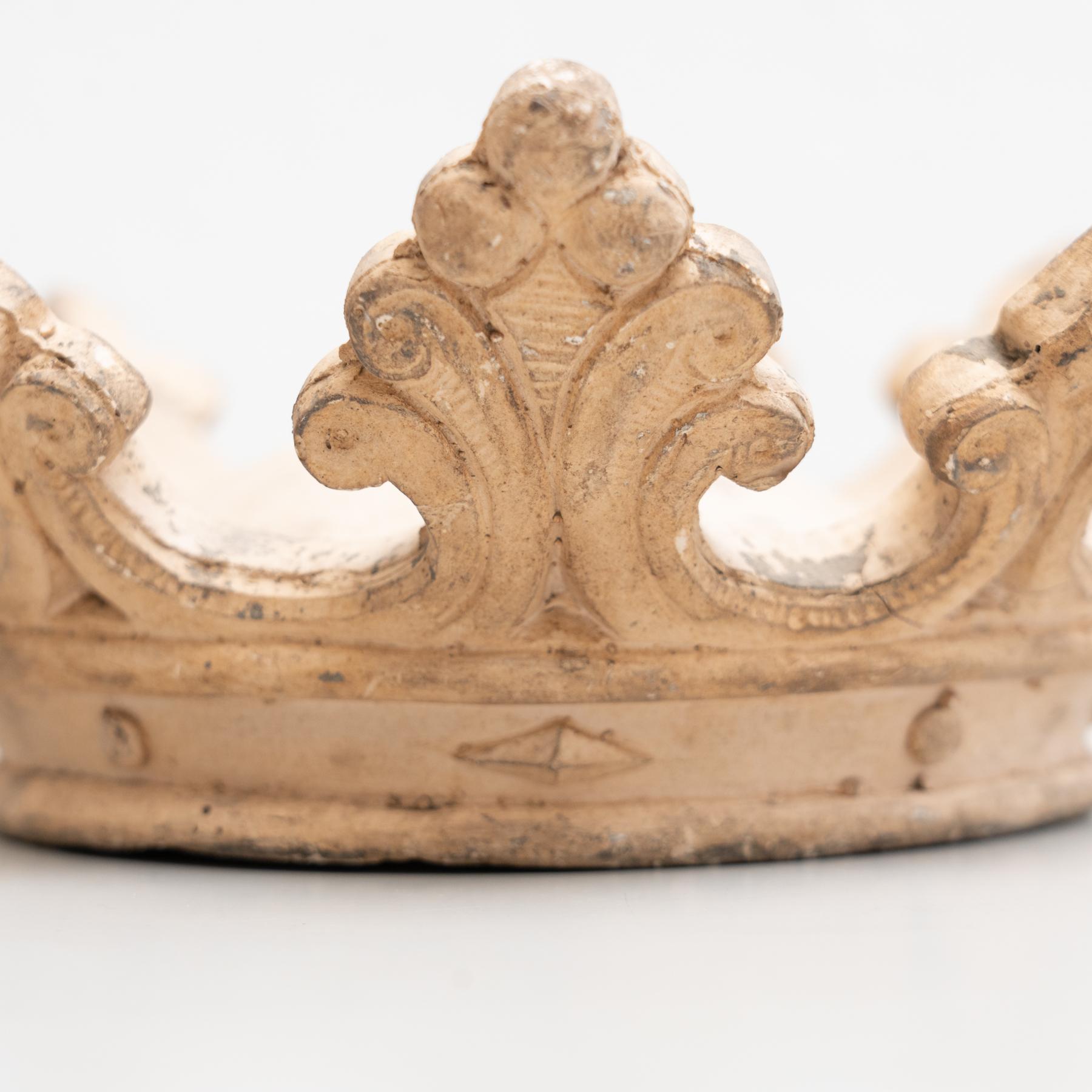 Plaster Crown Traditional Artwork, circa 1950 For Sale at 1stDibs