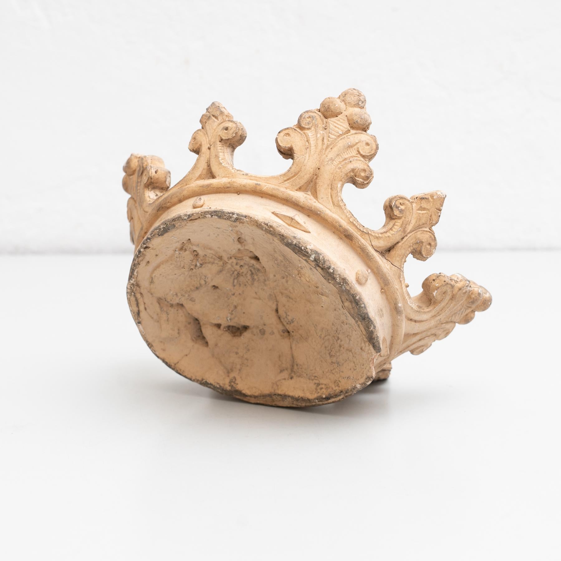 Plaster Crown Traditional Artwork, circa 1950 For Sale at 1stDibs