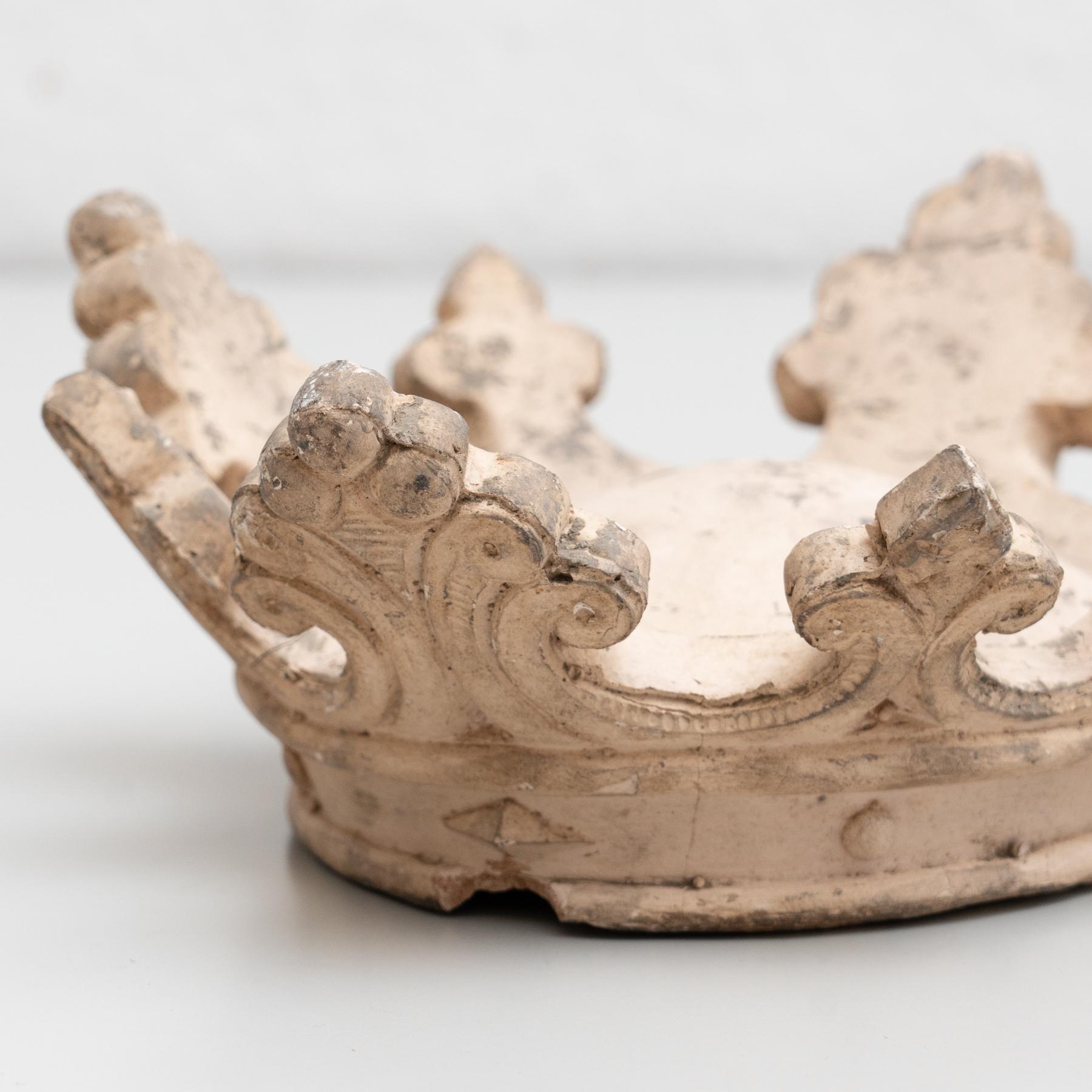 Plaster Crown Traditional Artwork, circa 1950 For Sale at 1stDibs