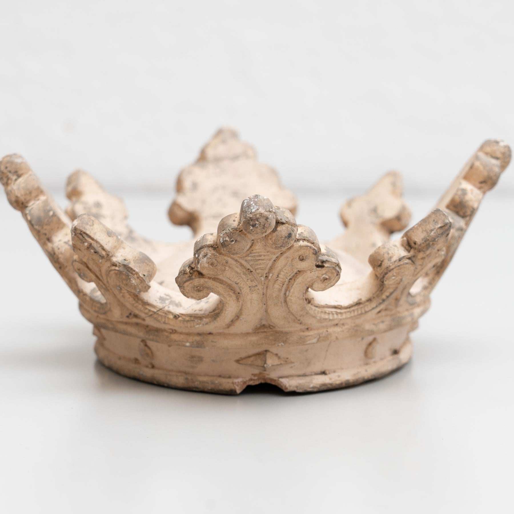 Plaster Crown Traditional Artwork, circa 1950 For Sale at 1stDibs