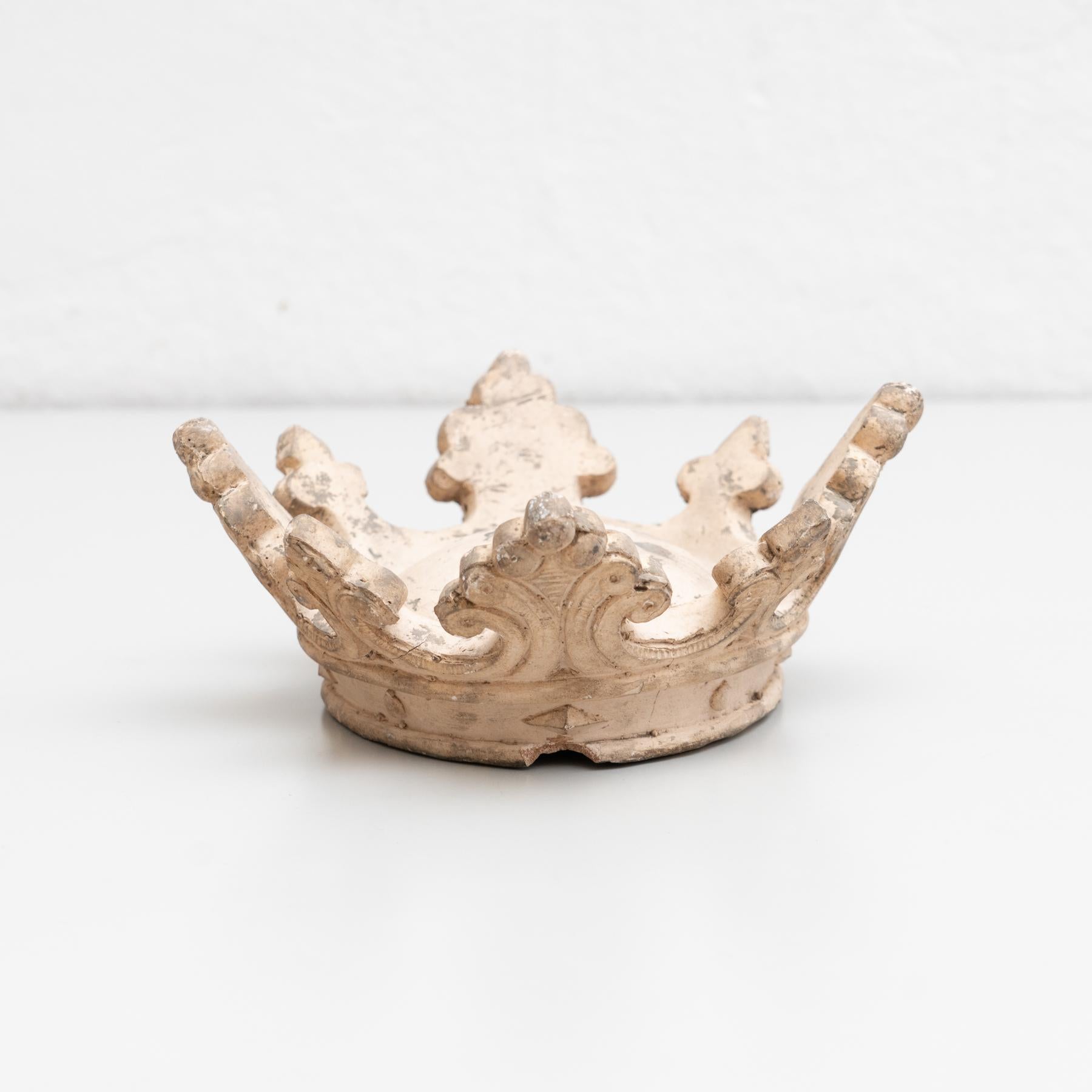 Plaster Crown Traditional Artwork, circa 1950 For Sale at 1stDibs